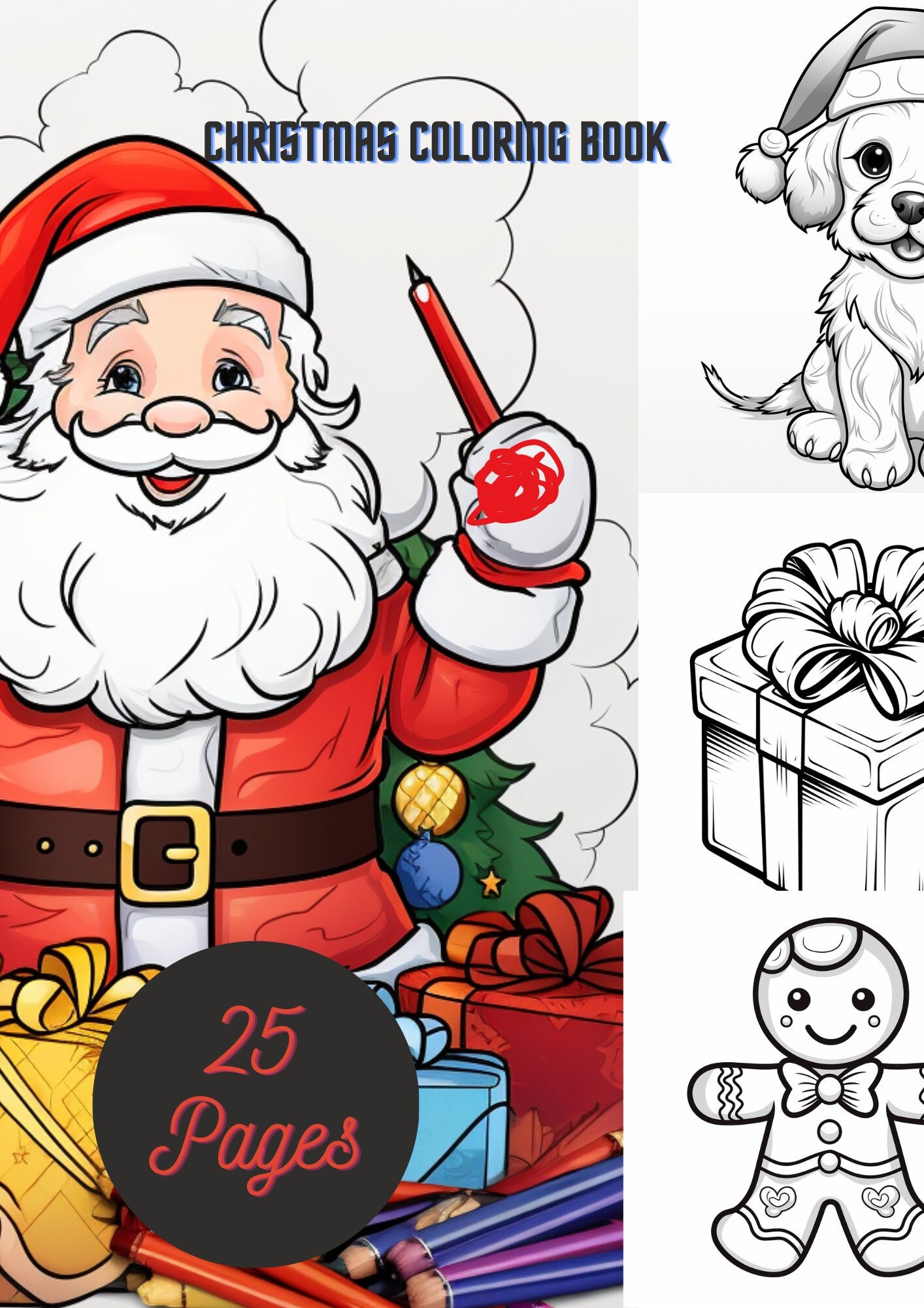 25 Christmas Coloring Pages, Christmas Printable, Christmas Activity ...