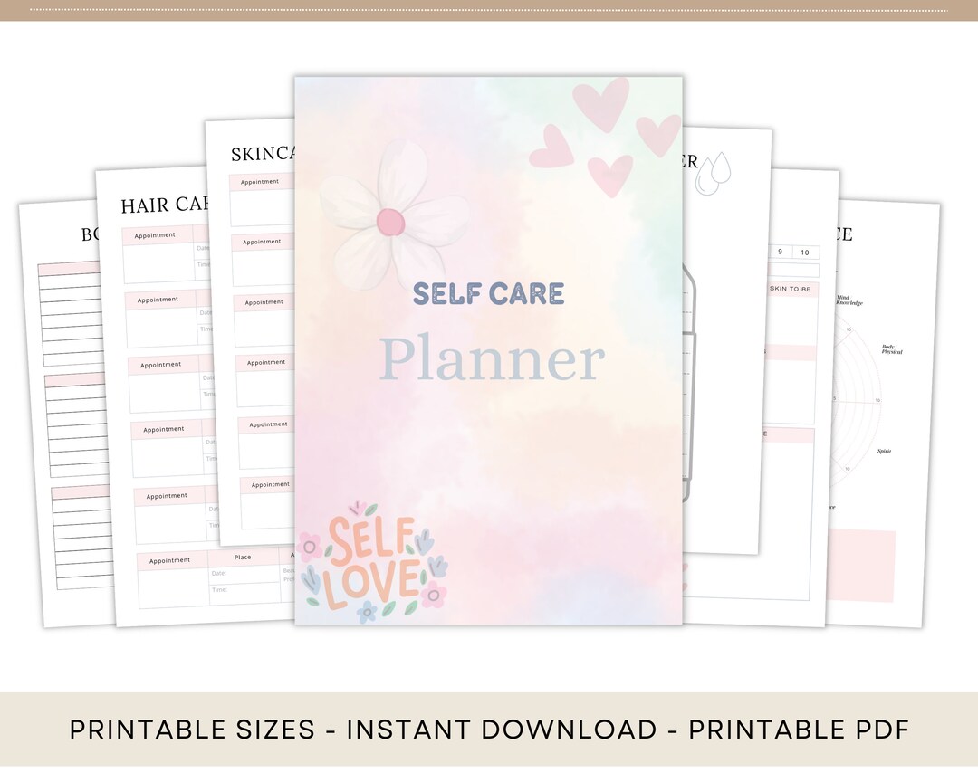 Ultimate Self-care Planner: Downloadable PDF for Mindful Living, Daily ...