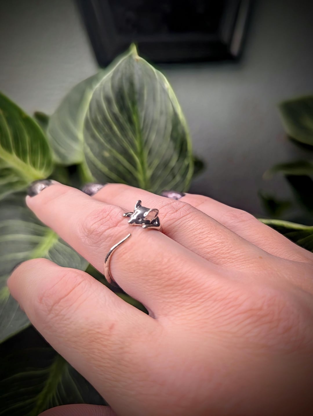 Sterling Silver Mouse Ring - Etsy