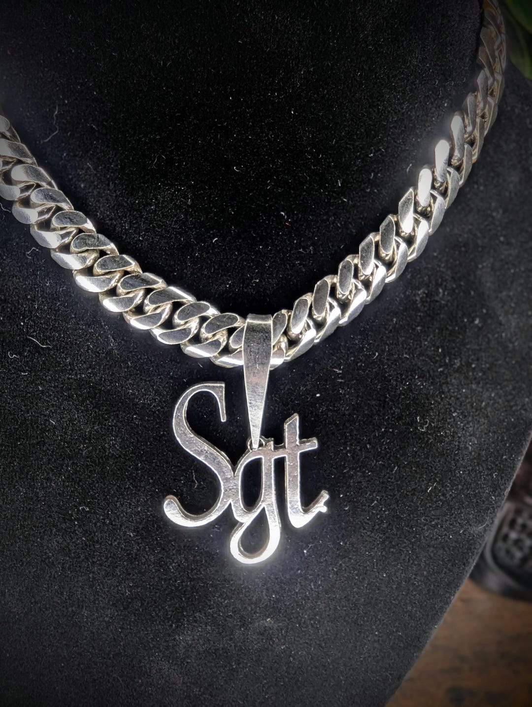 10mm Miami Cuban Link Chain With Custom Text Pendant - Etsy