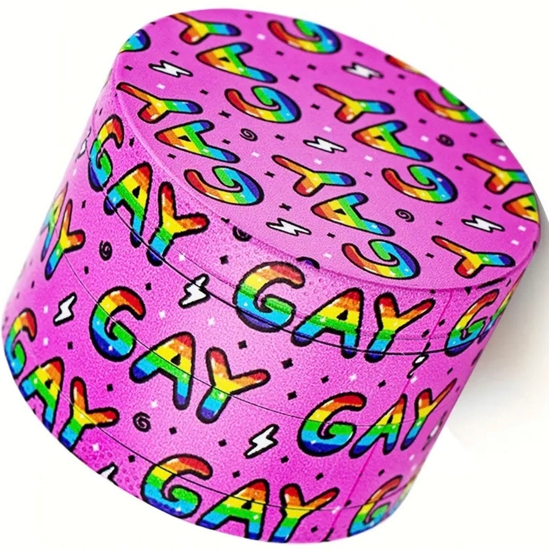 LGBTQ Pride Grinder 50mm. 4 Parts. Pink Smoking Accessories. - Etsy