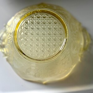 Vintage 1930s LANCASTER Glass Co. Yellow Depression Glass Double ...