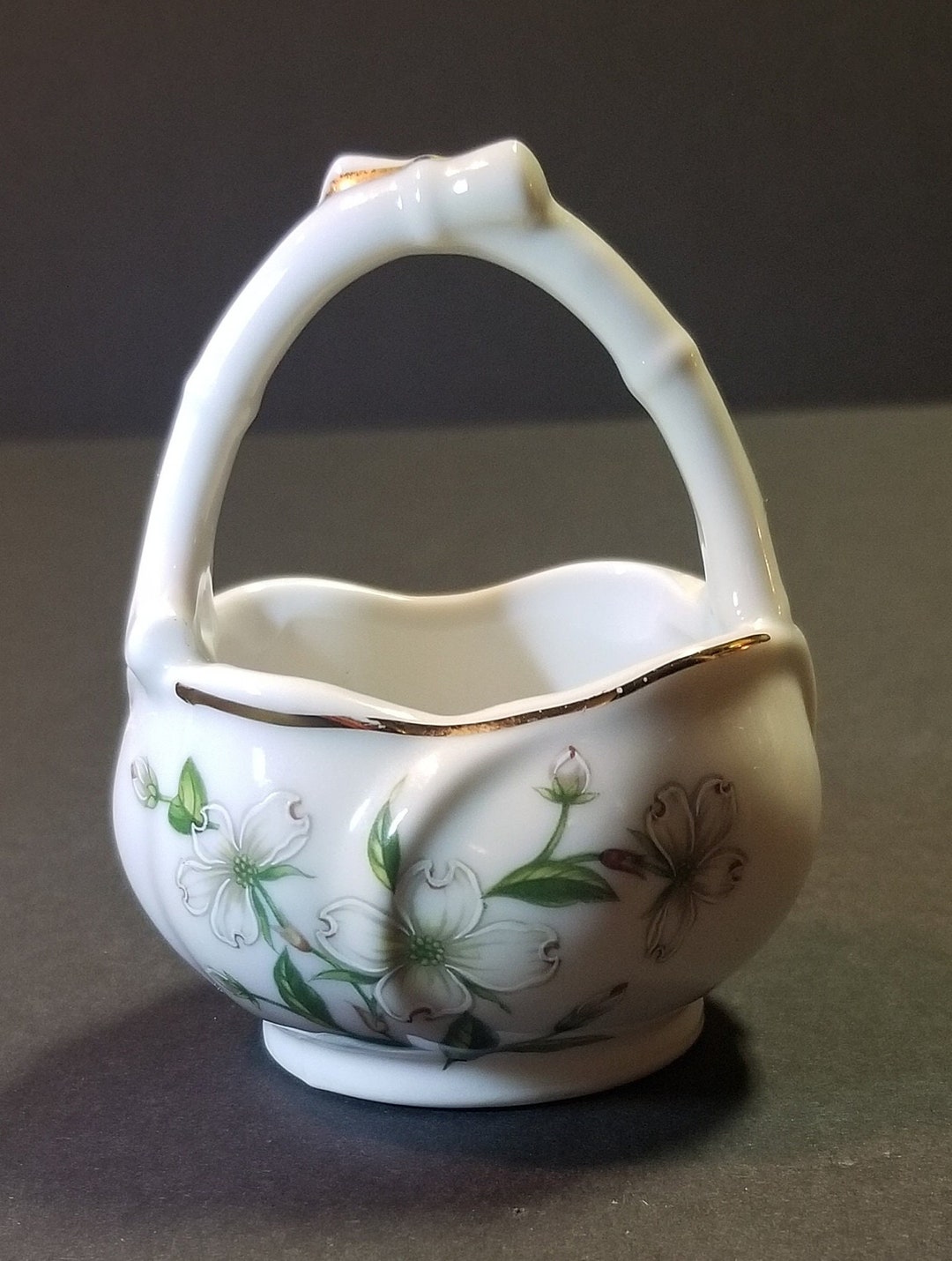 Vintage LEFTON China Small Hand Painted Basket. Marked. - Etsy