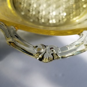 Vintage 1930s LANCASTER Glass Co. Yellow Depression Glass Double ...