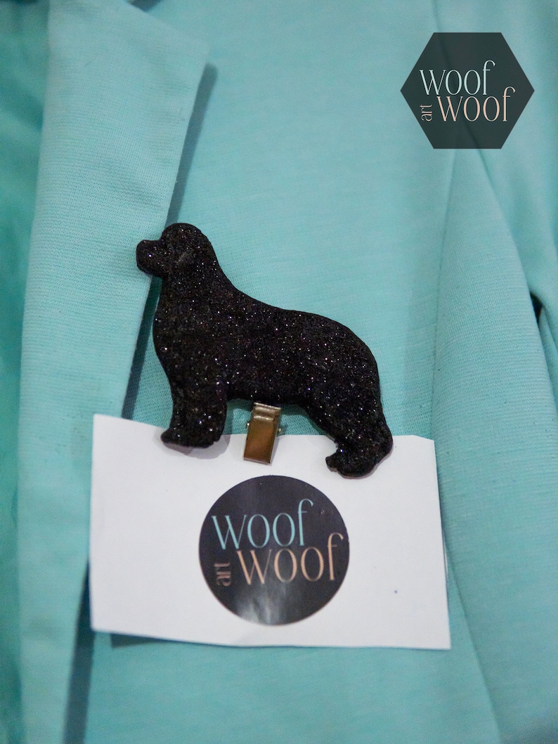 Newfoundland Brooch / Custom Dog Show Ring Number Clip / Number Holder ...