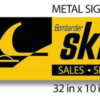 Ski-doo Sign Large 24n Metal Dealer Display Snowmobile Gift Garage Man ...