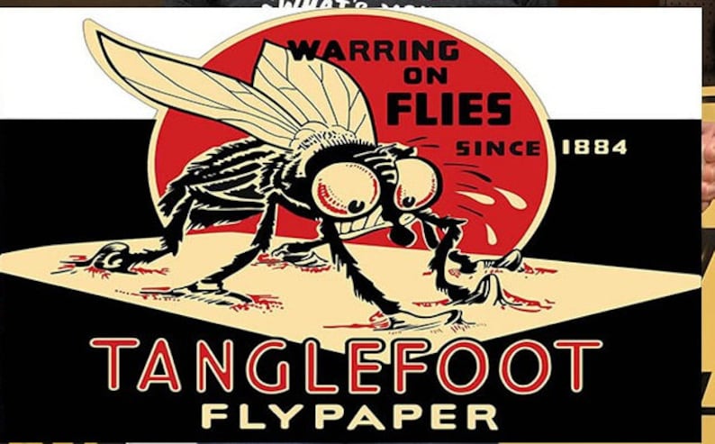 Tanglefoot Sign Large 24in Flypaper - Etsy