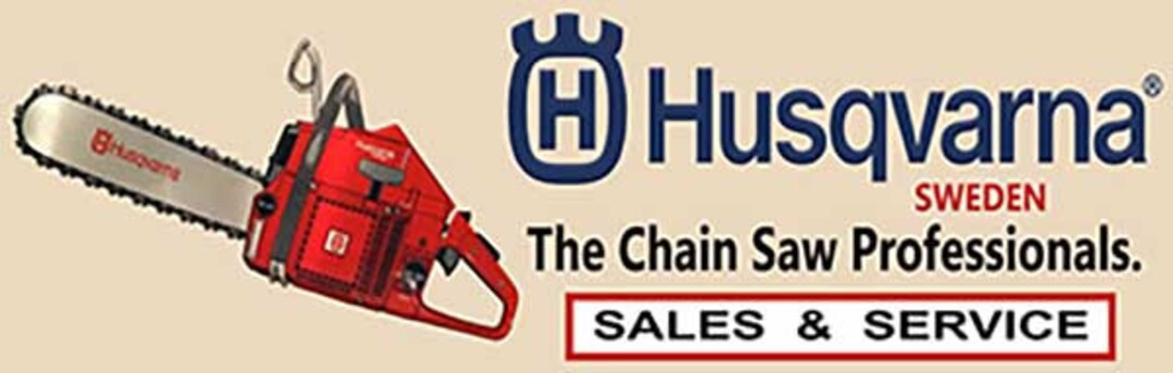 HUSQVARNA Dealer Display Large Chainsaw Lumberjack Landscaper Tree ...