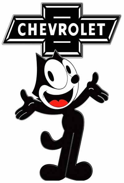 FELIX THE CAT Service Gas Pump Sign Large Chevrolet Sign - Etsy