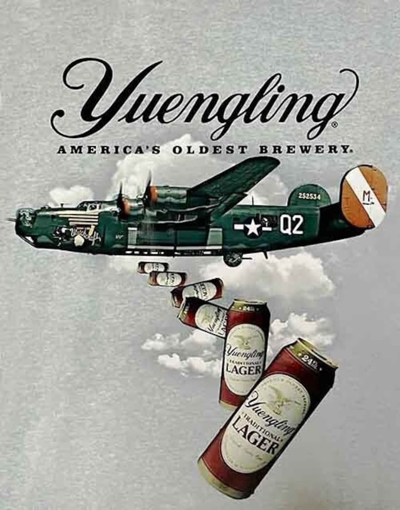 YUENGLING BEER SIGN 24in Bomber Beer Old Brewery - Etsy