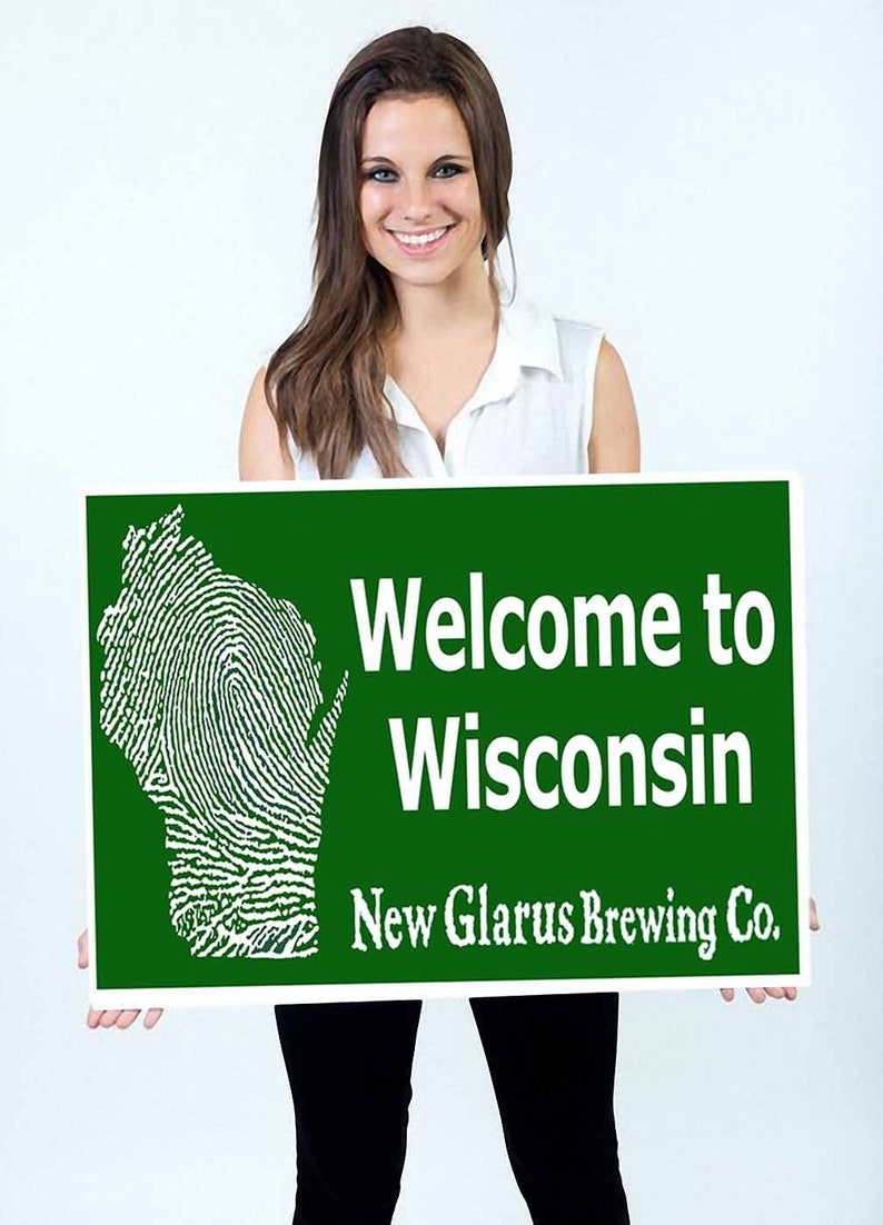 New Glarus Beer Sign Spotted Cow Large 24in Minnesota Mn Beer Bar Pub ...