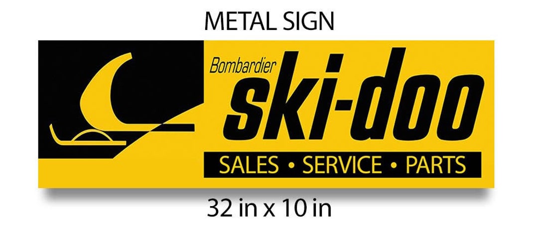 Ski-doo Sign Large 32in Metal Dealer Display Snowmobile Gift Garage Man ...