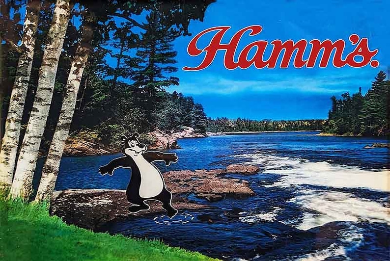 Hamms Beer Sign Vintage Style Large 24 in Pub Bar Display Rustic ...