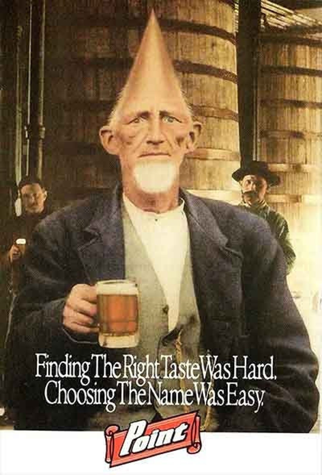 POINT BEER Sign Large 24in Cone Head Vintage Style Beer - Etsy