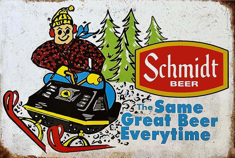 Schmidt Beer Sign Bar Display Snowmobile Collection Large 24in - Etsy