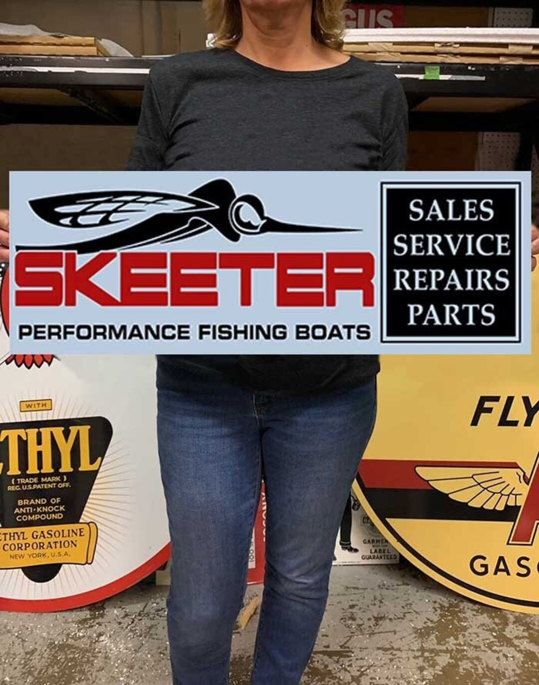 Skeeter Boat Dealer Sign 32in Large Fishing Man Cave Fish Rod - Etsy