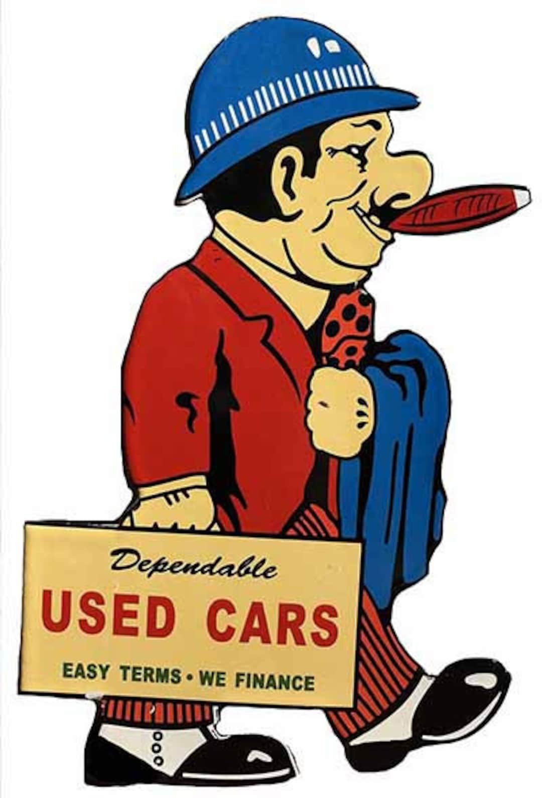 Dependable Used Car Salesman Sign Vintage Style Metal Sign Used Cars ...