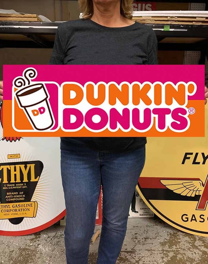 Dunkin Donuts Drive Thru Sign Large 32in Dealer Store Display Vintage ...
