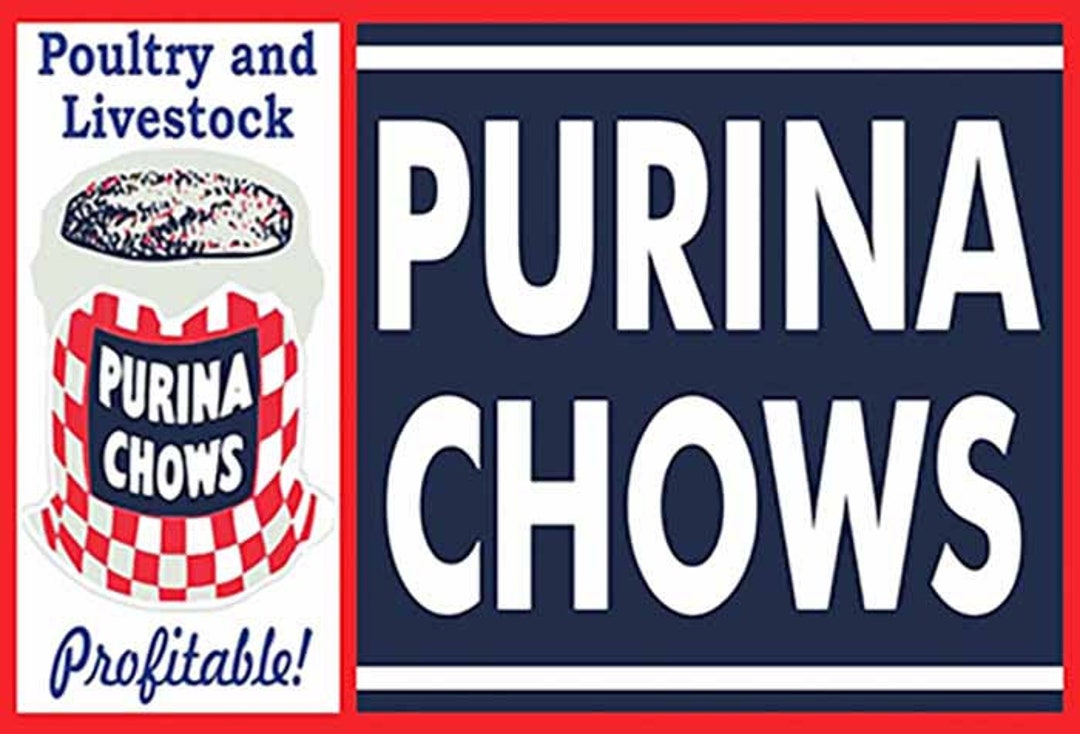 Purina Chows Feed Store Farm AG Vintage Style Large Sign - Etsy