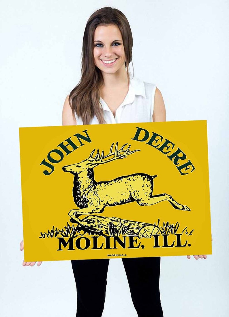 John Deere Sign Large 24in Vintage Style Old Design Metal Sign - Etsy