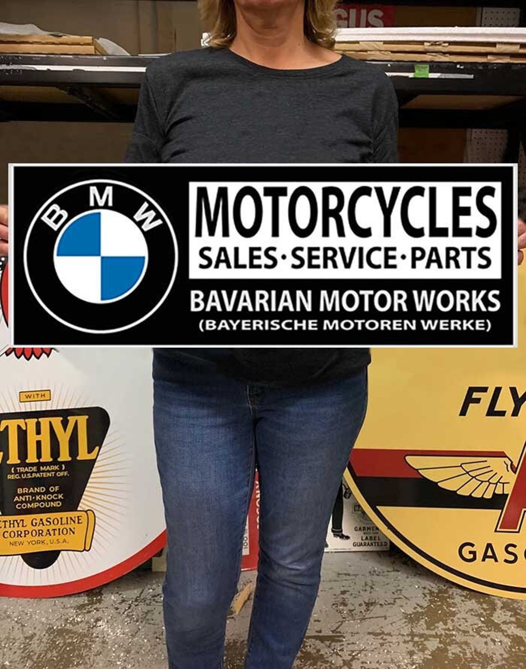 BMW Dealer Sales Service Sign Store Display Man Cave Motorcycle ...