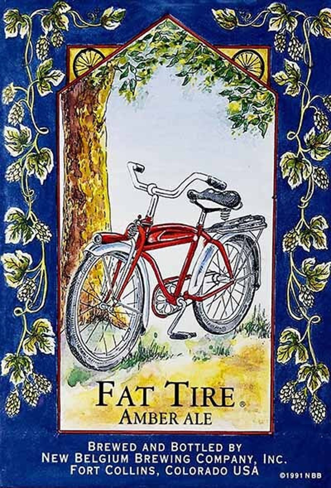 Fat Tire Amber Ale Beer Sign 24in New Belgium Brewing - Etsy