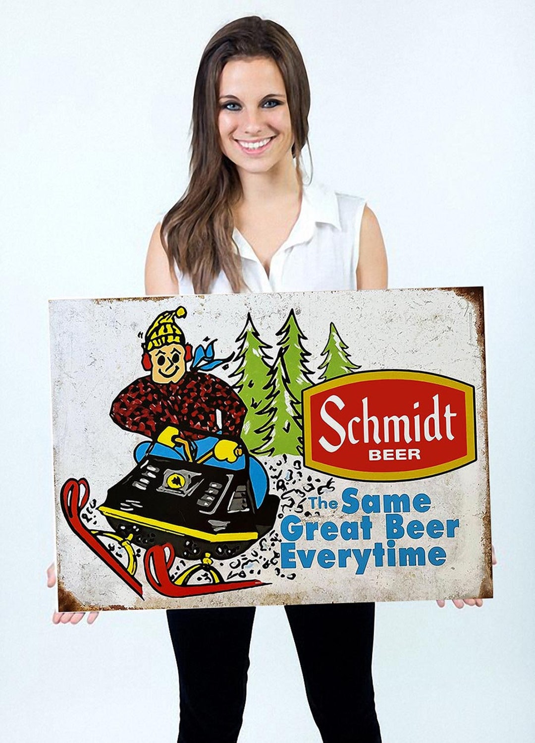 Schmidt Beer Sign Bar Display Snowmobile Collection Large 24in - Etsy