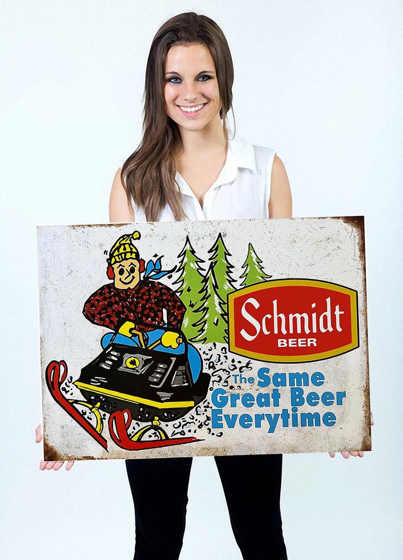 Schmidt Beer Sign Bar Display Snowmobile Collection Large 24in - Etsy