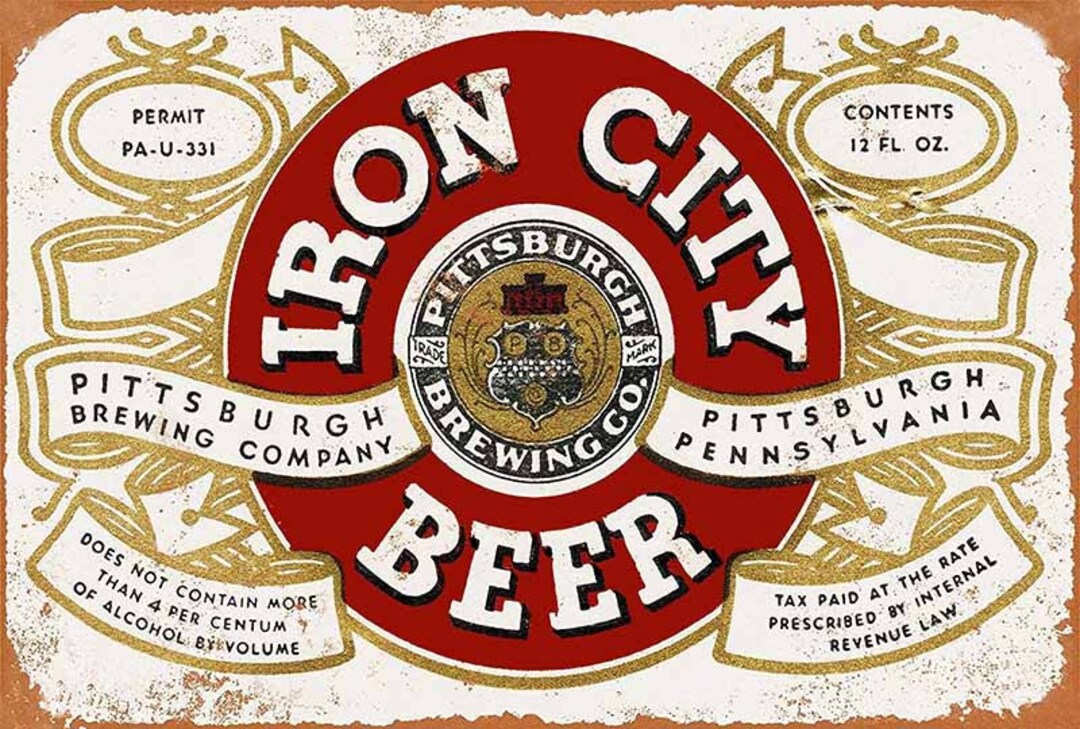 Iron City Beer Sign Large 24in 1933 Style Pittsburgh Beer - Etsy