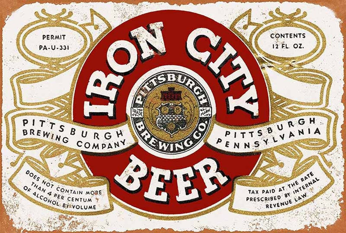 Iron City Beer Sign Large 24in 1933 Style Pittsburgh Beer - Etsy