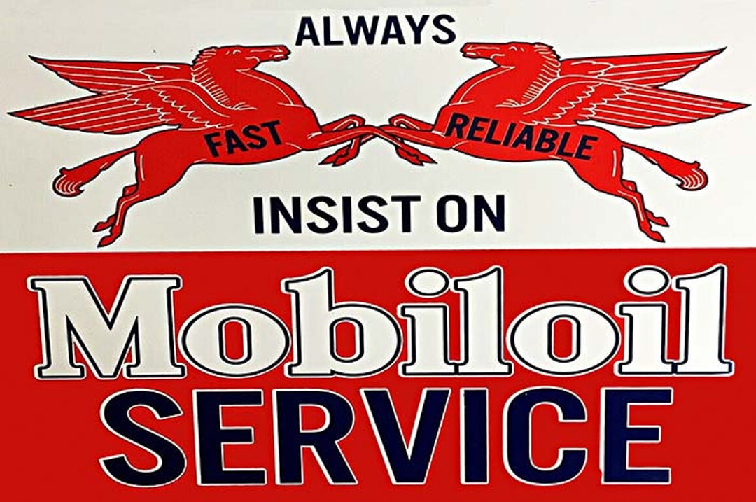 MOBIL Gasoline Sign Pegasus Motor Oil Pump Large Dealer Display - Etsy