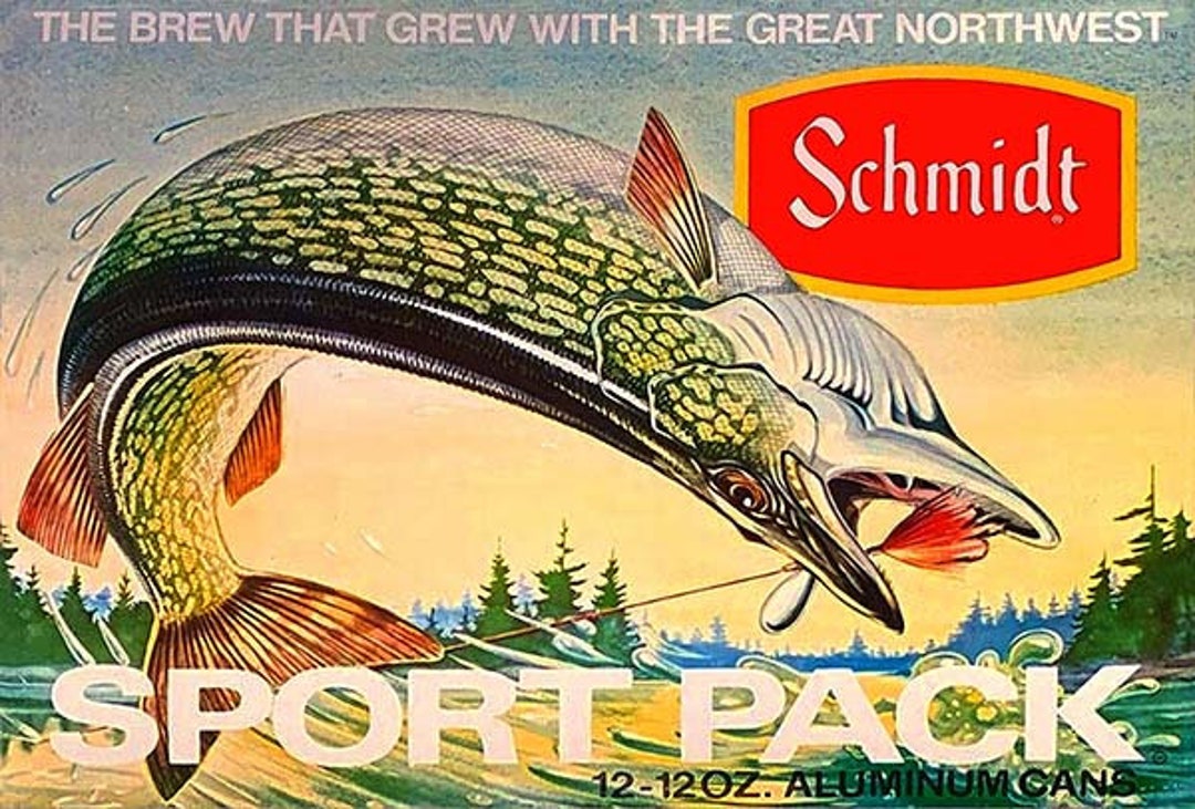Jacob Schmidt Brewing Metal Sign Large Northern Pike Fishing - Etsy