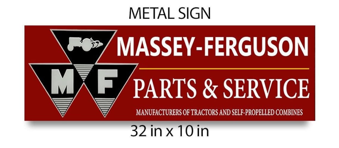 MASSEY FERGUSON Tractor Sign Large 32in - Etsy