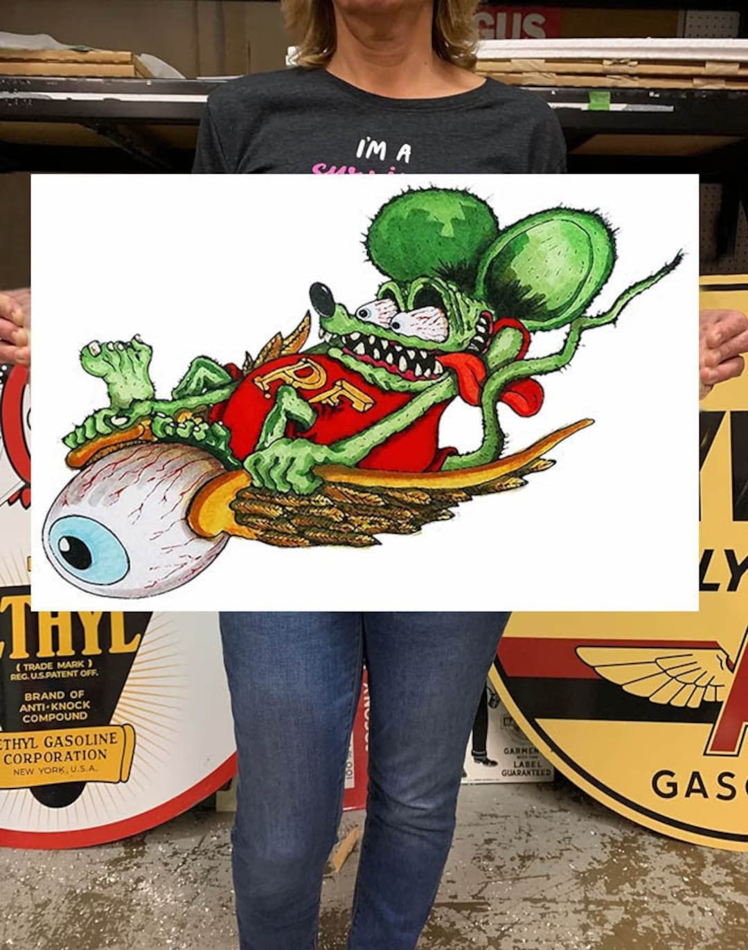 Rat Fink Rat Rod RF Metal Sign Large Garage Man Cave - Etsy