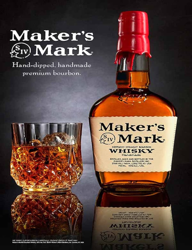 Maker's Mark Sign Bourbon Whiskey Kentucky Straight Bourbon - Etsy