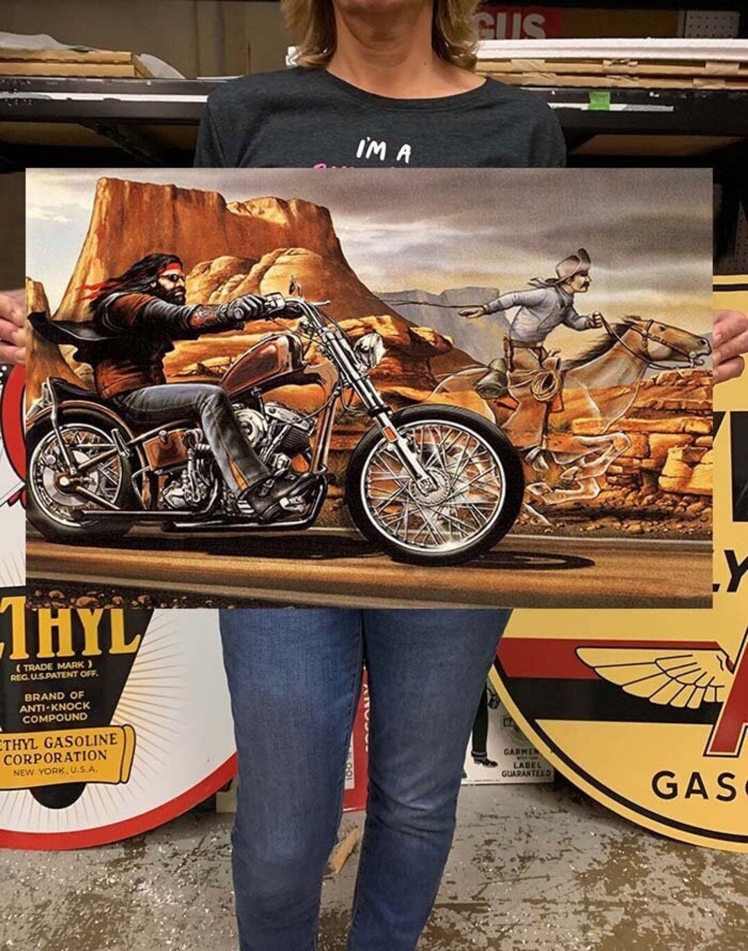 HARLEY DAVIDSON Sign Metal Rider Vintage Art - Etsy