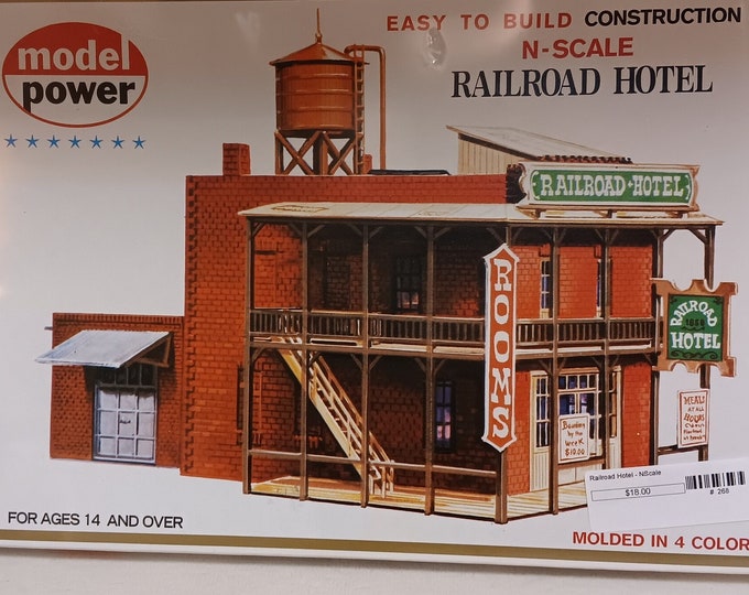 Model Power N-scale Railroad Hotel Kit - Etsy