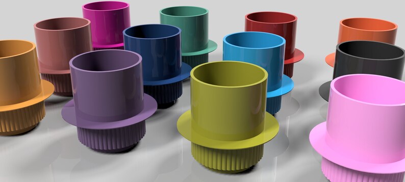 Modern 3D Printer Flower Pot STL striped Tabletop Vase Model, Home ...