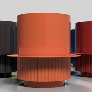 Modern 3D Printer Flower Pot STL striped Tabletop Vase Model, Home ...