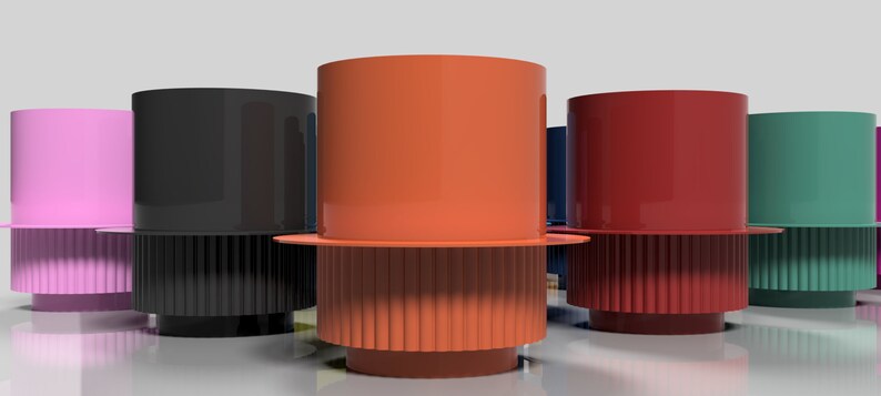 Modern 3D Printer Flower Pot STL striped Tabletop Vase Model, Home ...