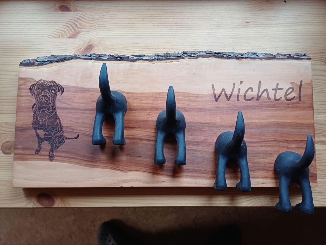 Dog Coat Rack, Leash Place, Personalized, Solid Wood, Coat Rack, Dog ...