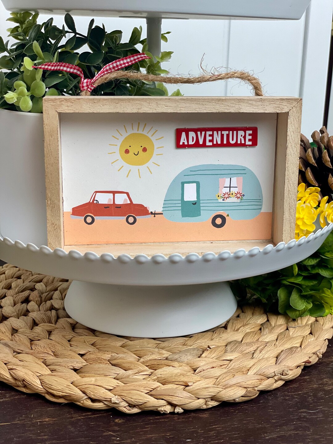 Adventure Shadow Box Sign 4x6. Camping Shelf Sitters. Camping Tier Tray ...