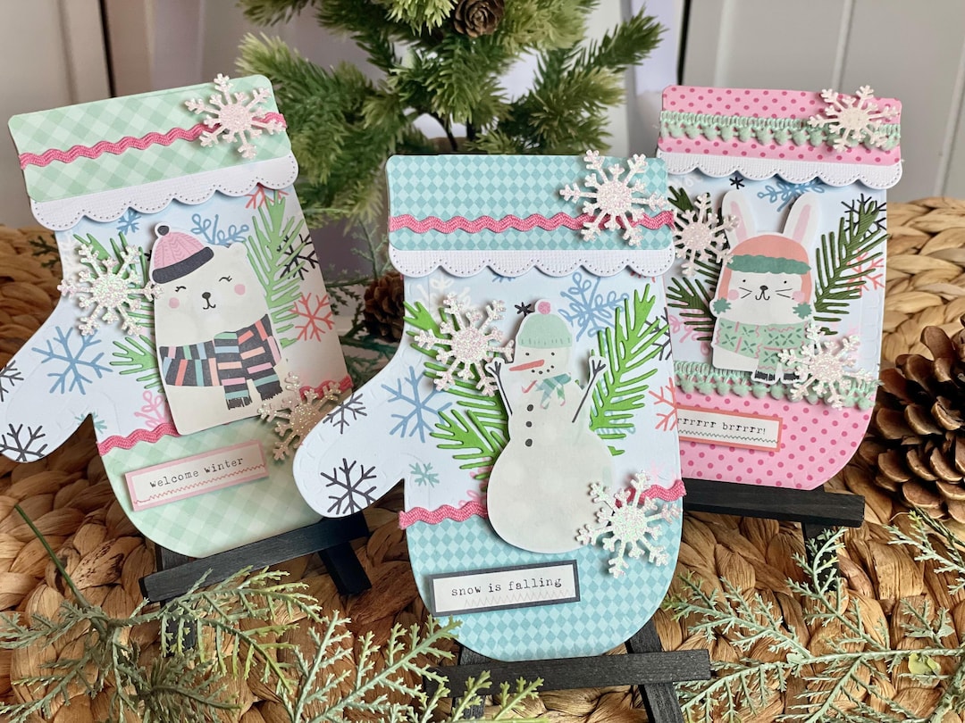 Choose Your Mitten Gift Card Holder! Snowflake Themed Gift Card Holders ...