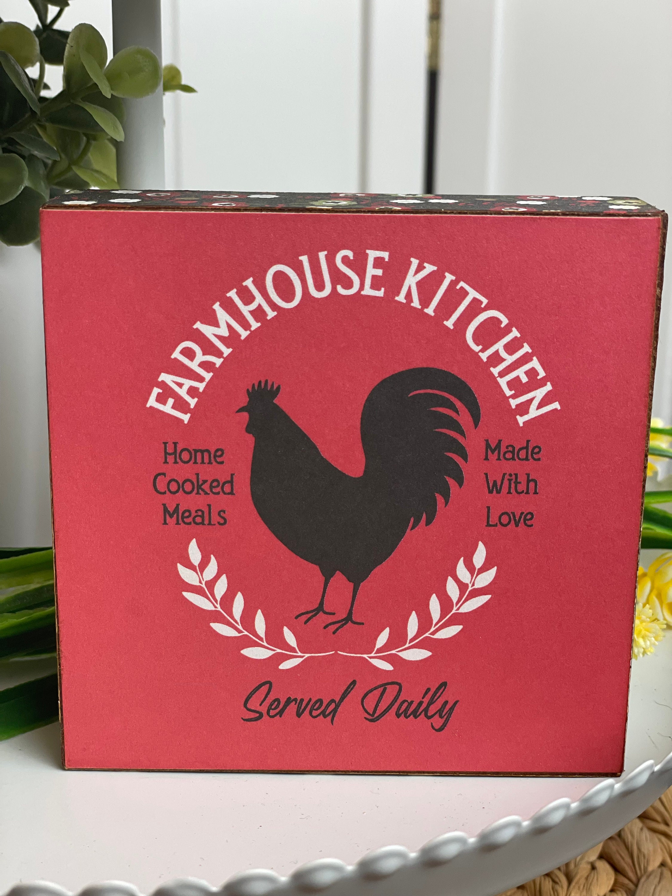 Farmhouse Kitchen Shelf Sitters. MDF Blocks 4x4. Paper Art. Kitchen ...