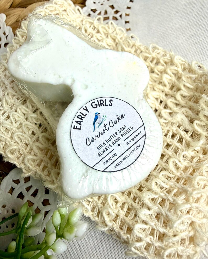 Bunny-shaped Shea Butter Guest Soap - Small Handmade Soap, Soft and ...