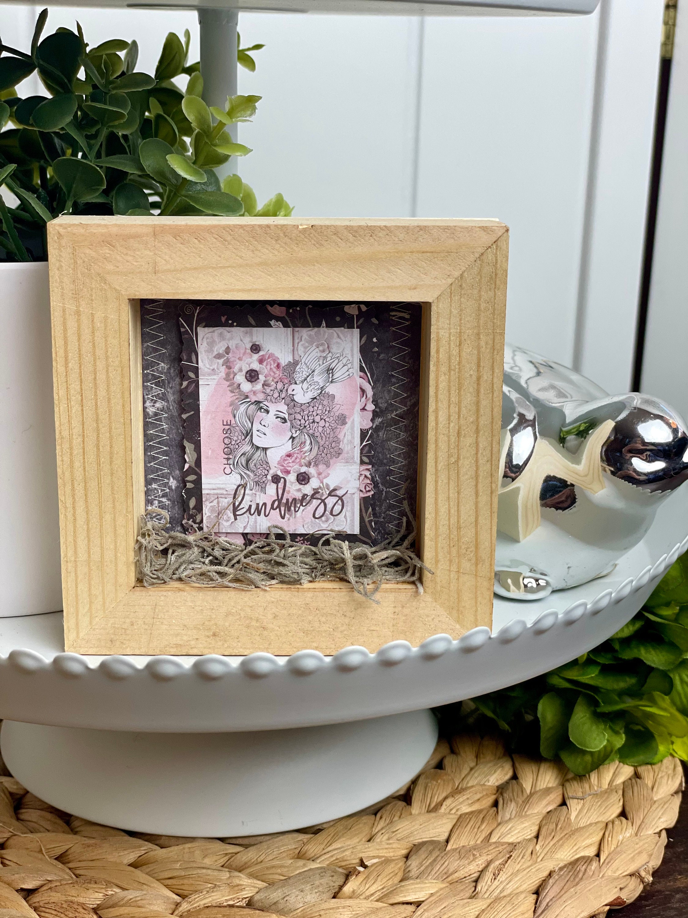 Choose Kindness, Mini Shadow Box 4x4. Forest Fairy. Nature Inspired ...