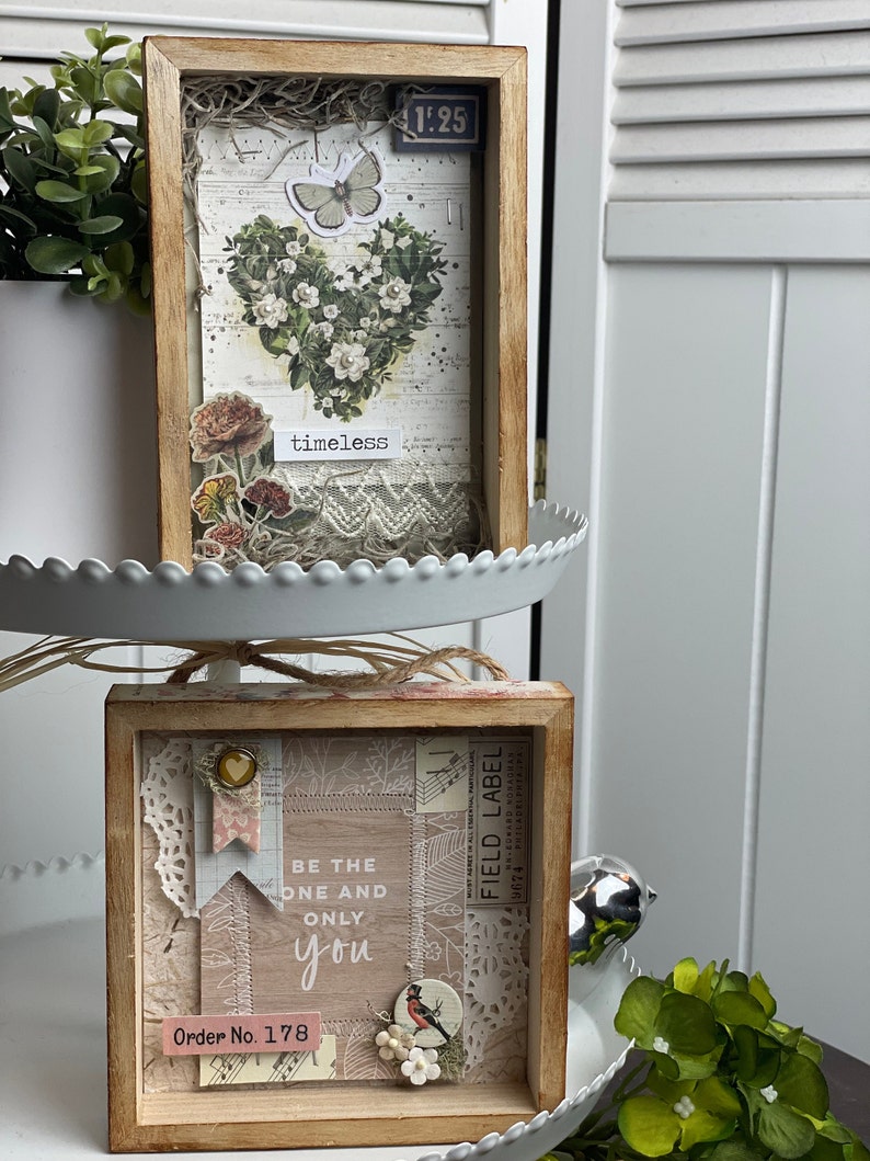 Timeless 4x6 and Be You 5x5 Diorama Shadow Boxes. Nature Inspired ...