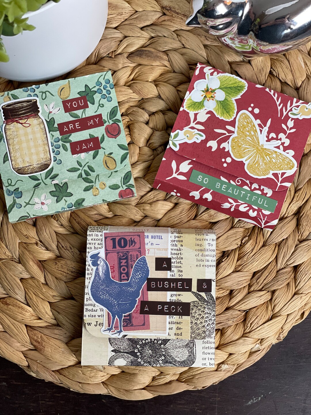 Sticky Notes With Vintage Farmhouse Covers, Set of 3. 3x3. Sticky Note ...