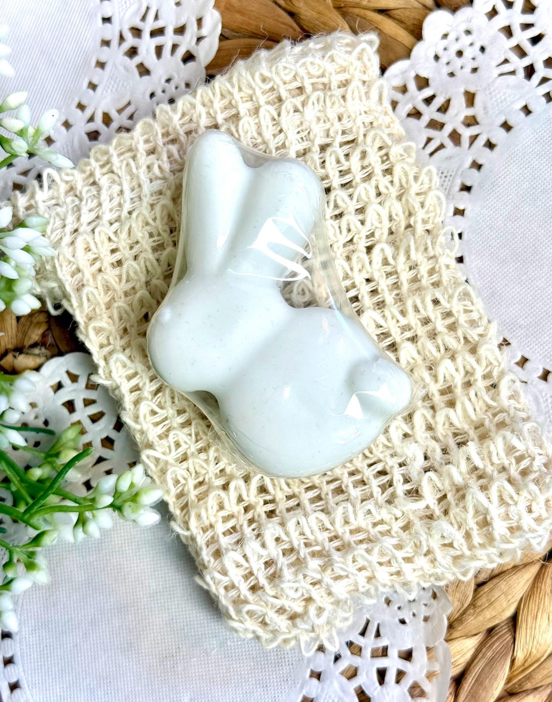 Bunny-shaped Shea Butter Guest Soap - Small Handmade Soap, Soft and ...