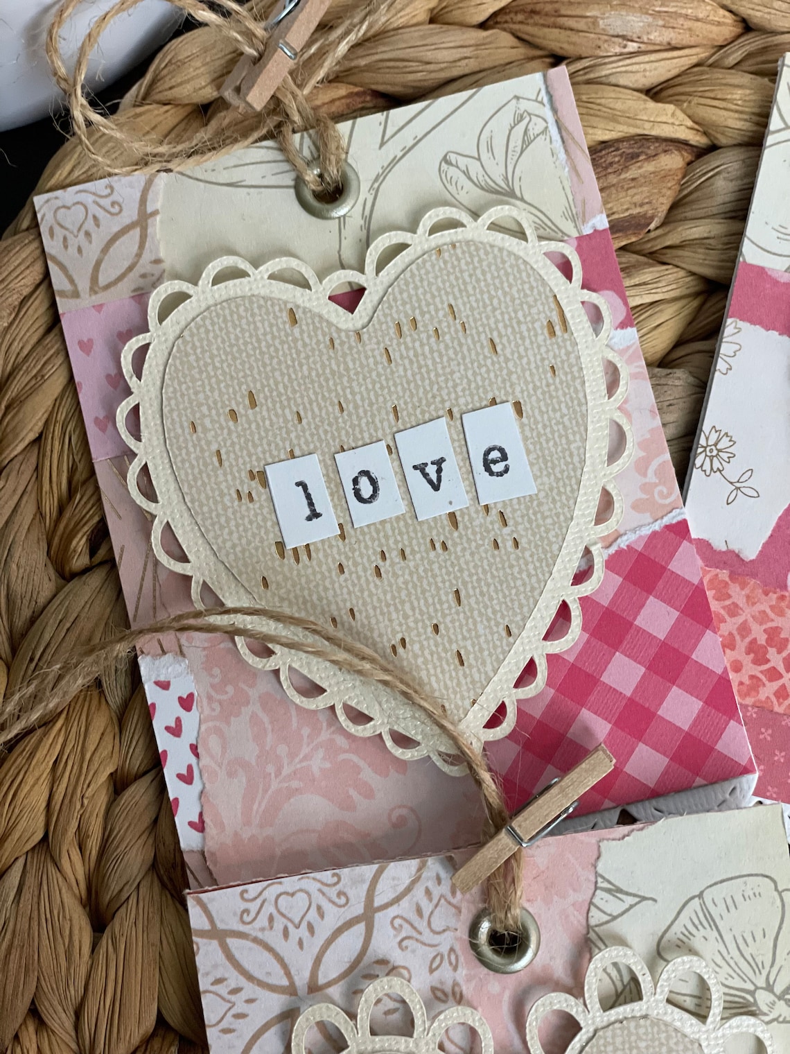 Handmade love Frankenpaper Tags, Set of 5 3x4.25. Valentine Gift Tags ...